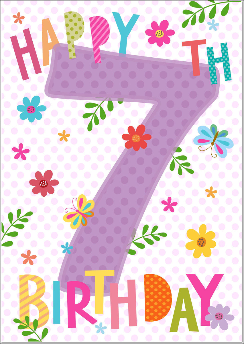 7th Birthday Card Age 7 – doodlecards