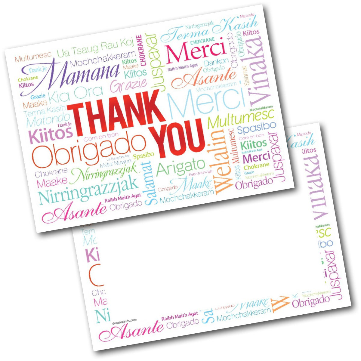Thank You Cards Thankyou Postcards Languages Pack of 20 Cards & Envelo ...