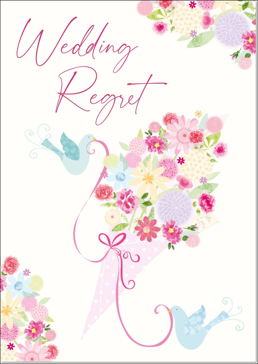 Wedding Regret Card Wedding Bouquet – doodlecards