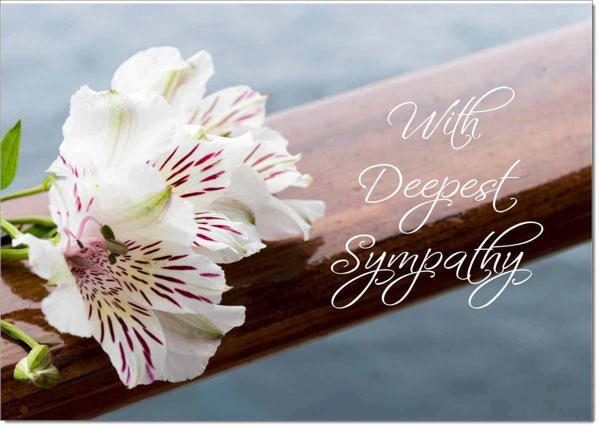Sympathy Condolence Bereavement Card White Alstroemeria Flower ...