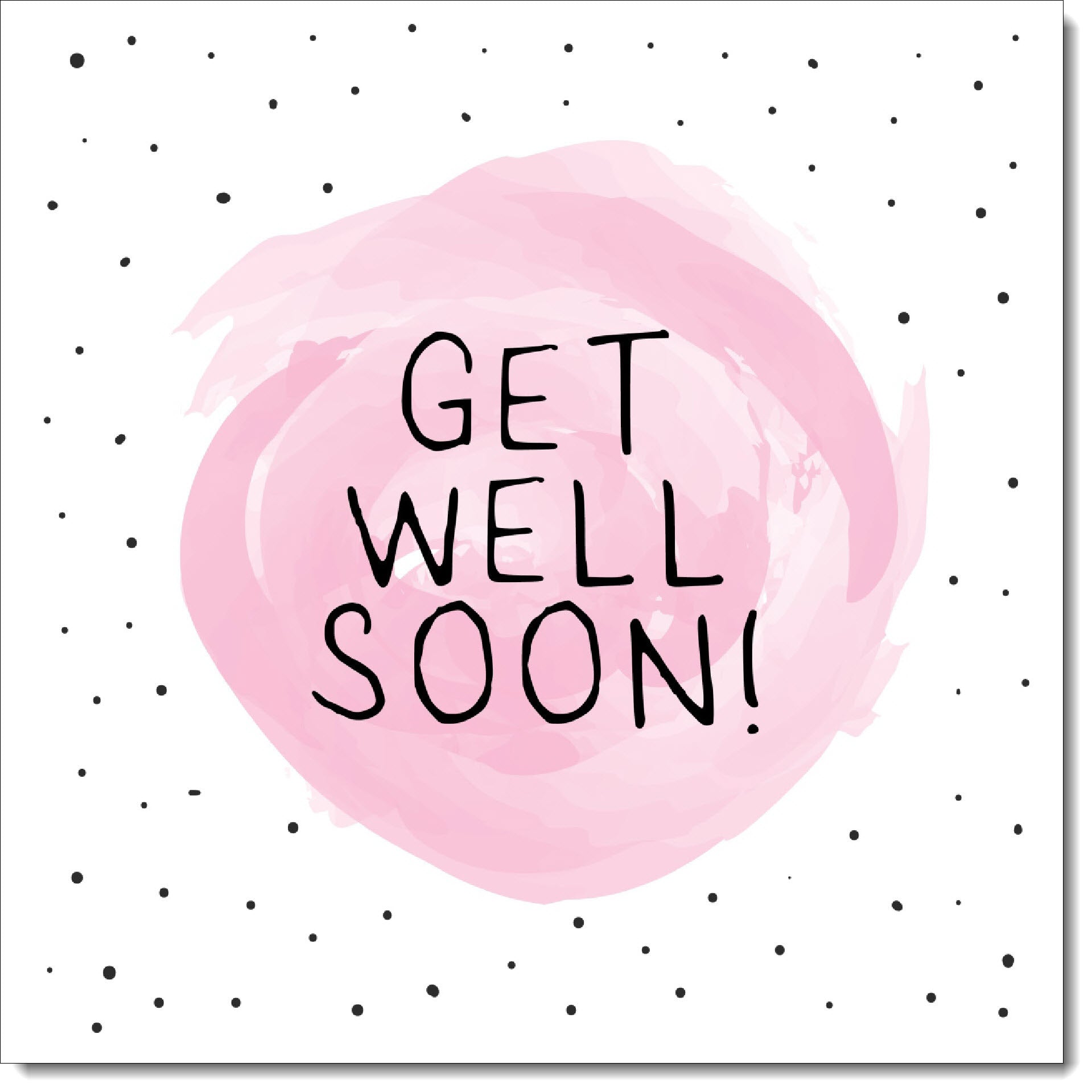 Get Well Card Pink Splodge – doodlecards