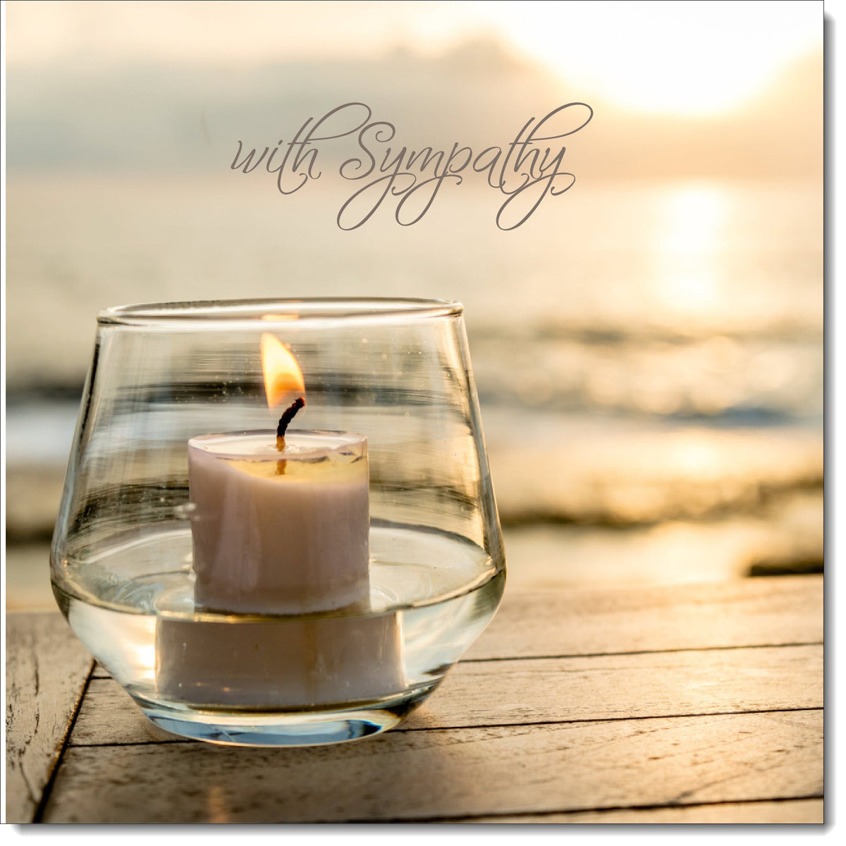 Sympathy Condolence Bereavement Card Candle – doodlecards