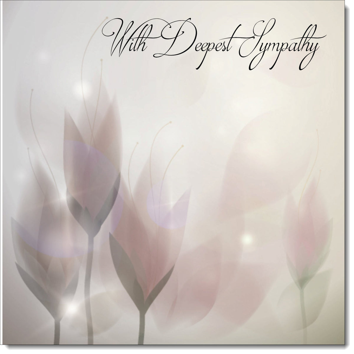 Sympathy Condolence Bereavement Card Faded Flowers – doodlecards