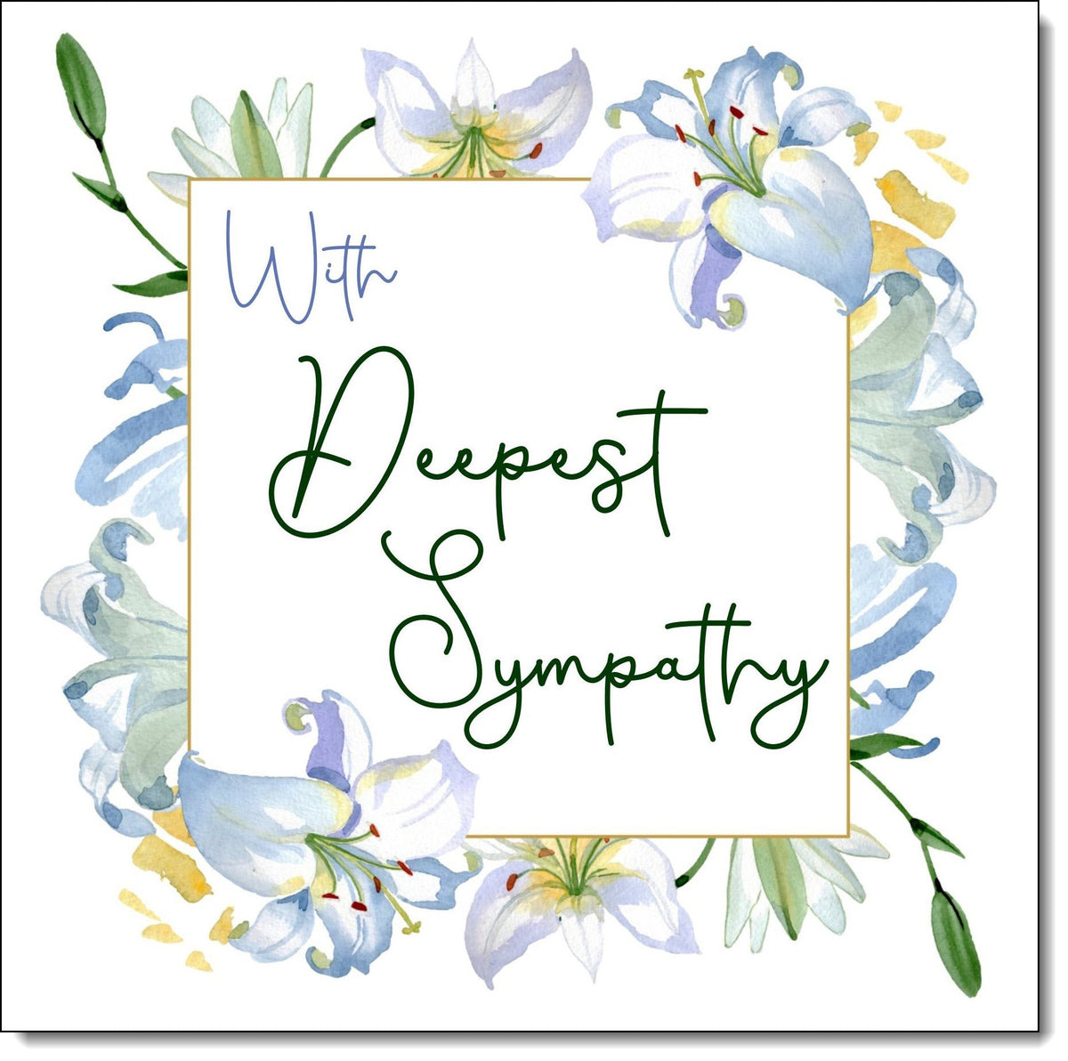 Sympathy Condolence Bereavement Card Floral – doodlecards