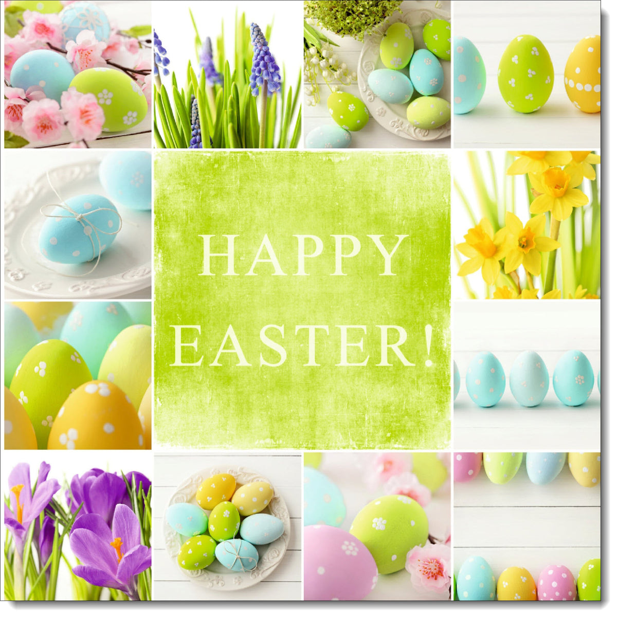 Pack of 10 Easter Cards Happy Easter Collage – doodlecards