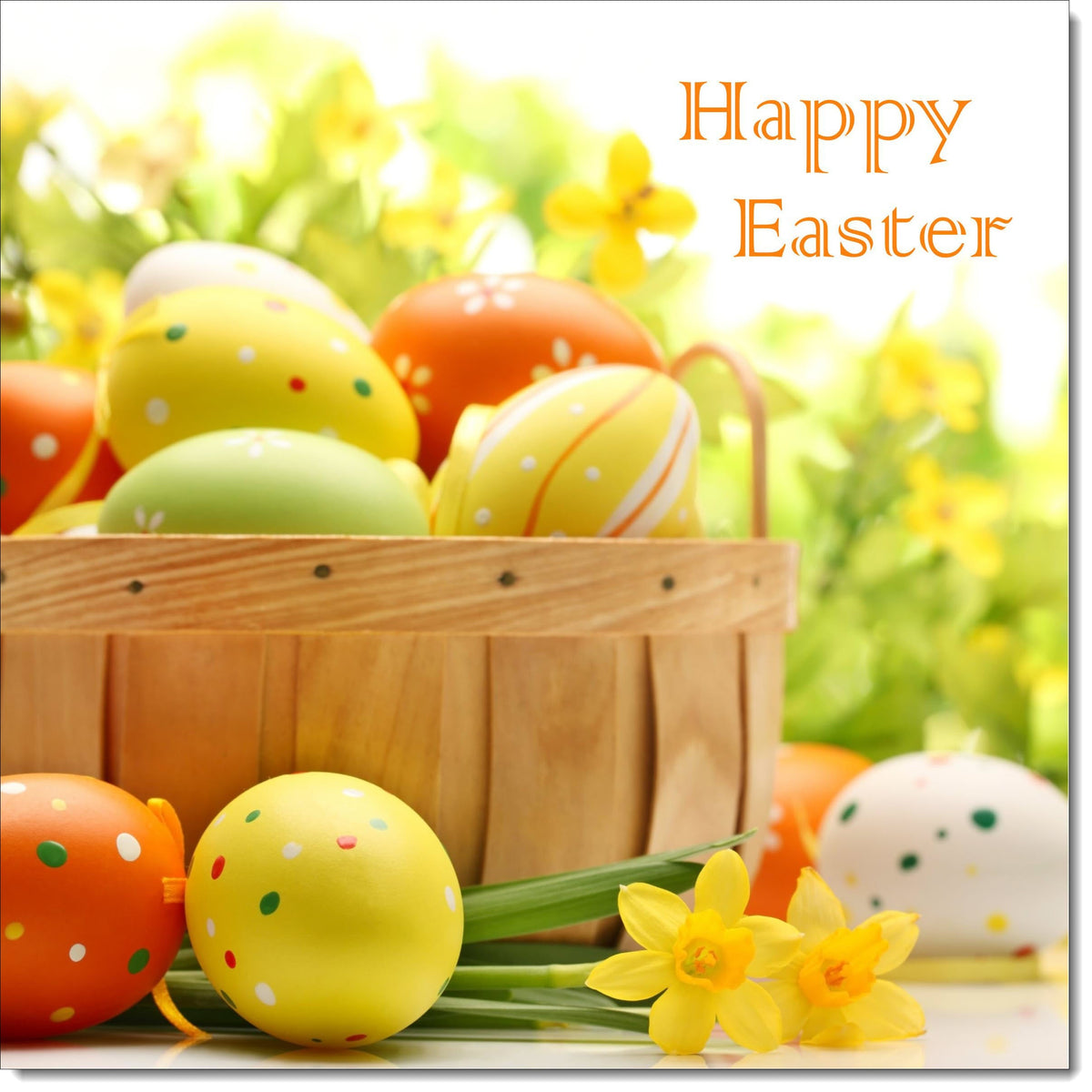 Pack of 10 Easter Cards Basket of Eggs – doodlecards