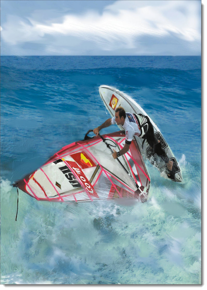 Birthday Card Windsurfing – doodlecards