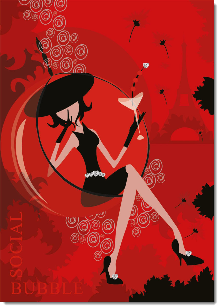 Birthday Card Fashionable Lady in Paris – doodlecards