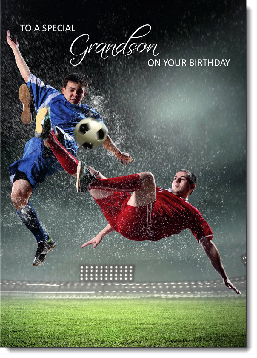 Grandson Birthday Card Football – doodlecards