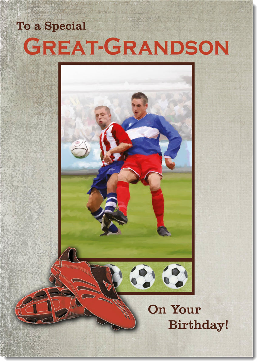 Great Grandson Birthday Card Football – doodlecards