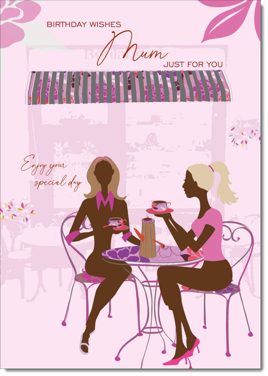 Mum Birthday Card Catching Up over Coffee – doodlecards