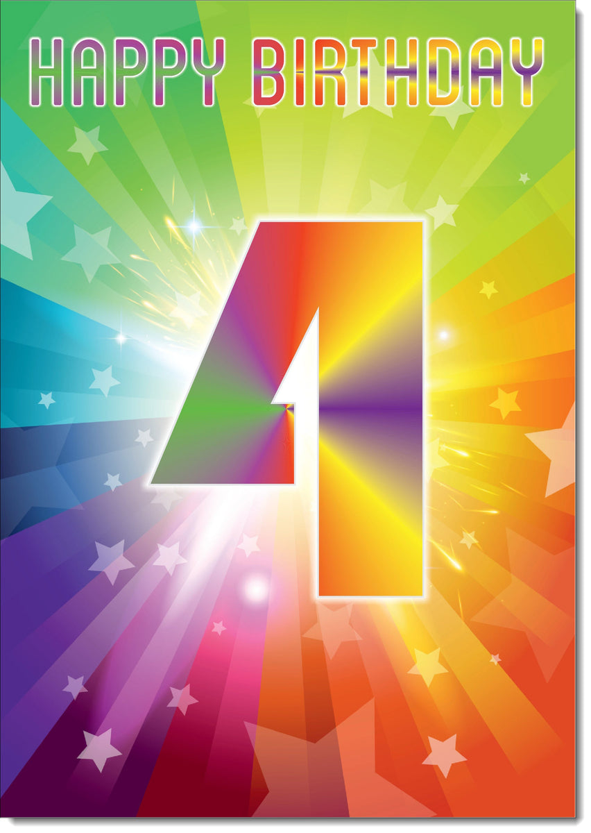 4th Birthday Card Age 4 – doodlecards