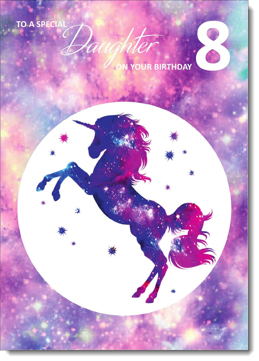 Daughter 8th Birthday Card Age 8 – doodlecards