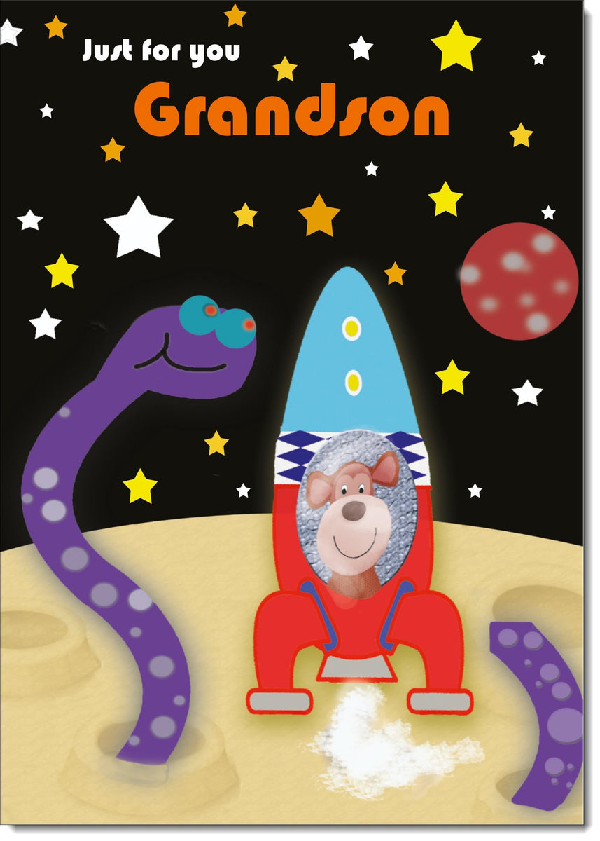 Grandson Birthday Card Astronaut – doodlecards