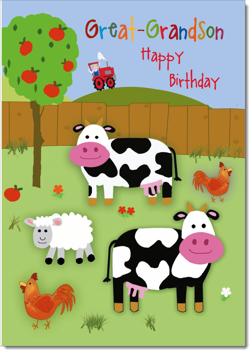 Great Grandson Birthday Card Farm – doodlecards