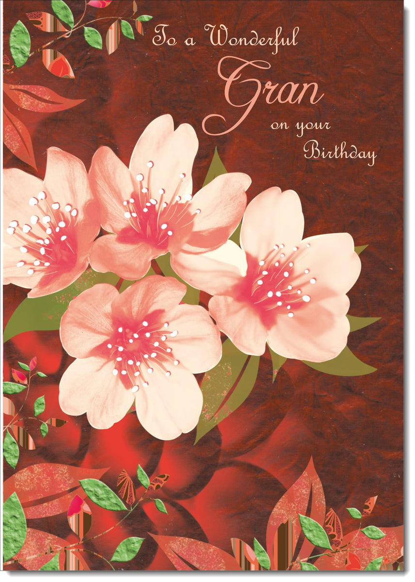Gran Birthday Card Floral – doodlecards
