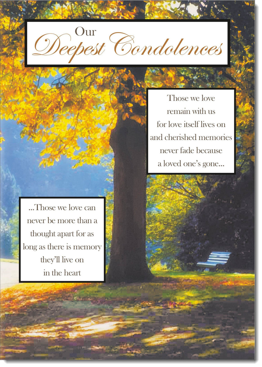 Sympathy Condolence Bereavement Card Park Scene – doodlecards