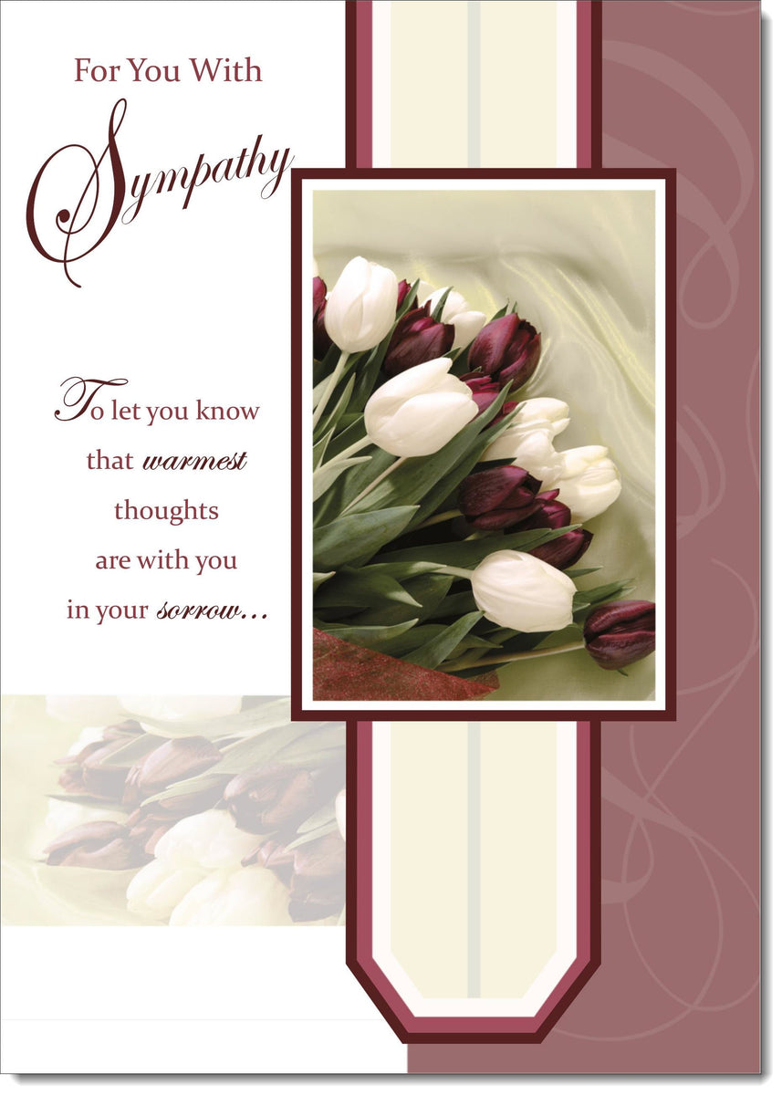 Sympathy Condolence Bereavement Card Tulip bouquet – doodlecards