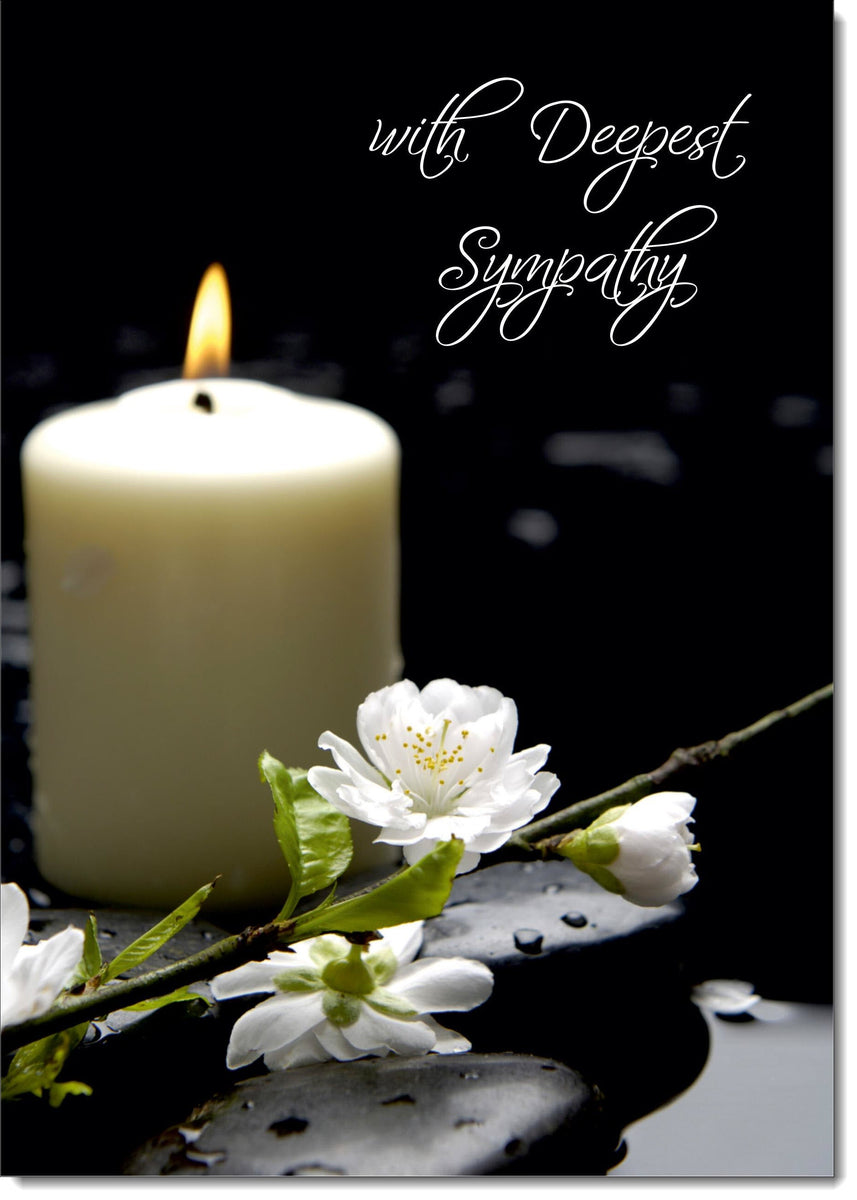 Sympathy Condolence Bereavement Card Candle – doodlecards
