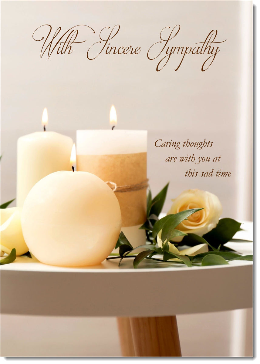 Sympathy Condolence Bereavement Card Candles – doodlecards