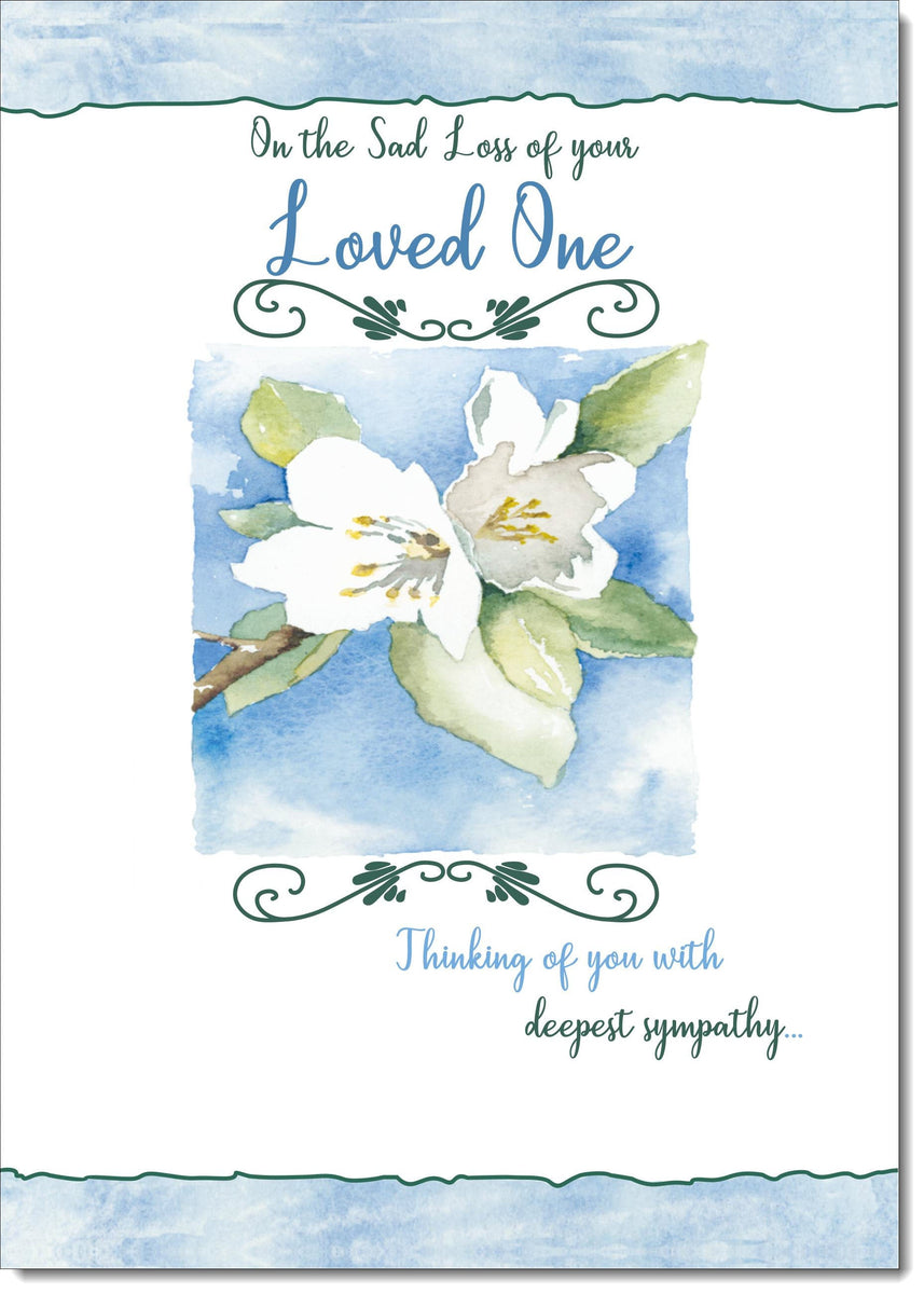 Loss Of Loved One Sympathy Condolence Bereavement Card Blossom ...