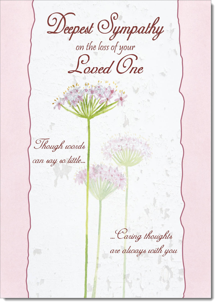 Loss Of Loved One Sympathy Condolence Bereavement Card Thistle ...