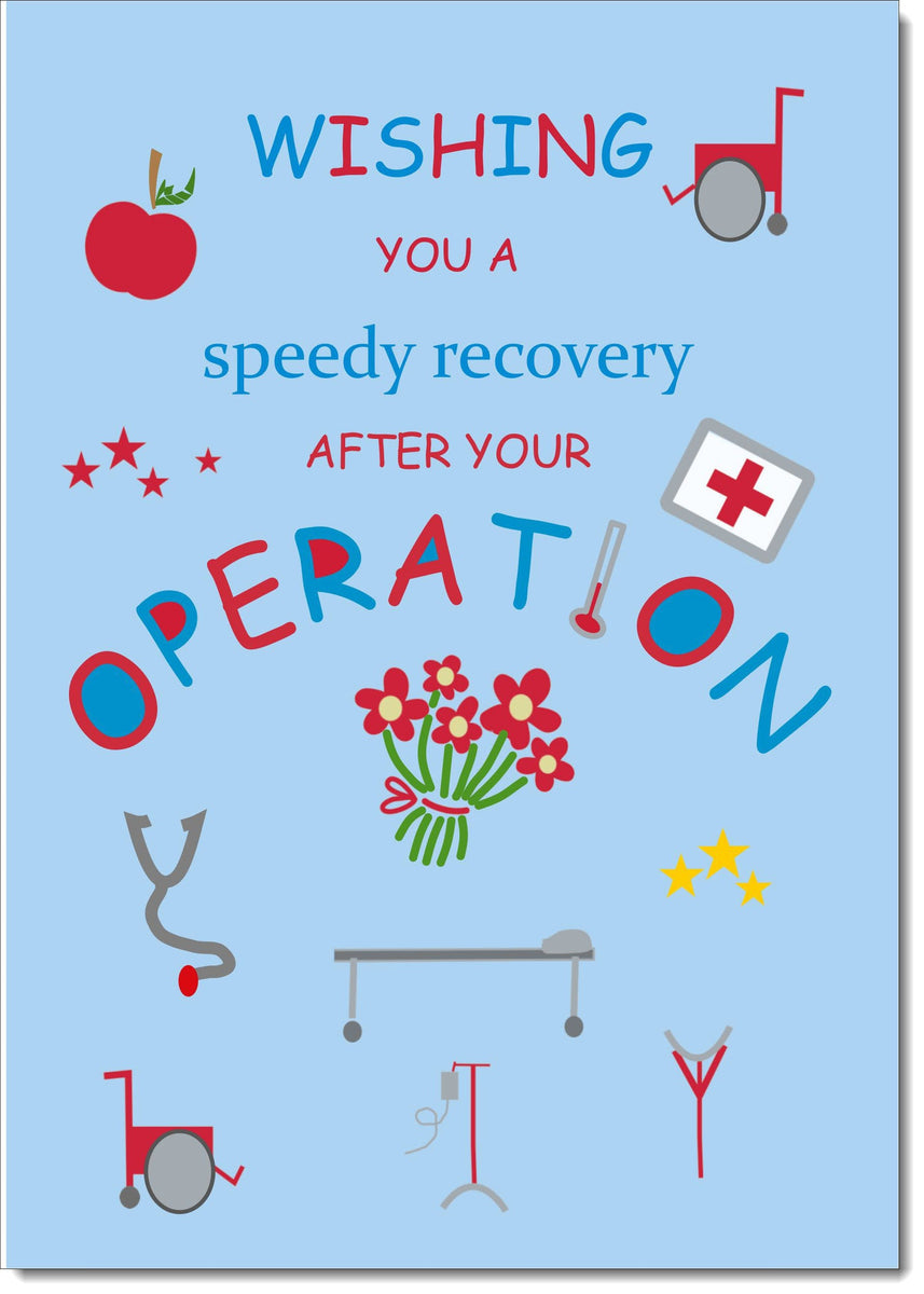 Get Well From Operation Card Hospital Icons – doodlecards