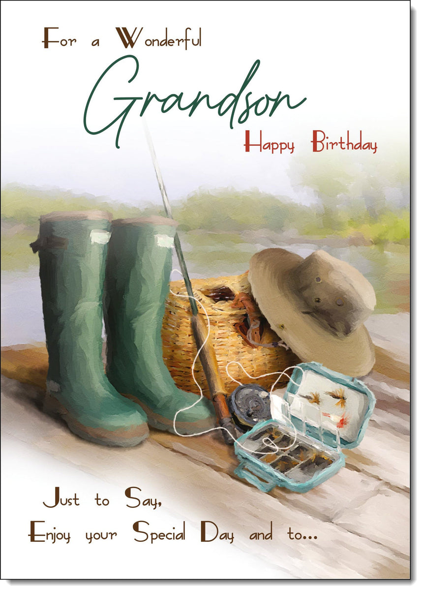 Grandson Birthday Card Fishing – doodlecards