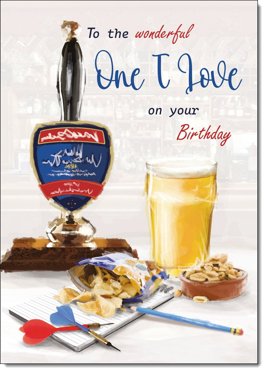 One I Love Birthday Card for Him Draft Beer – doodlecards