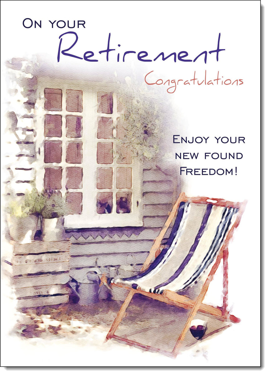 Retirement Card Relaxing Deck Chair – doodlecards