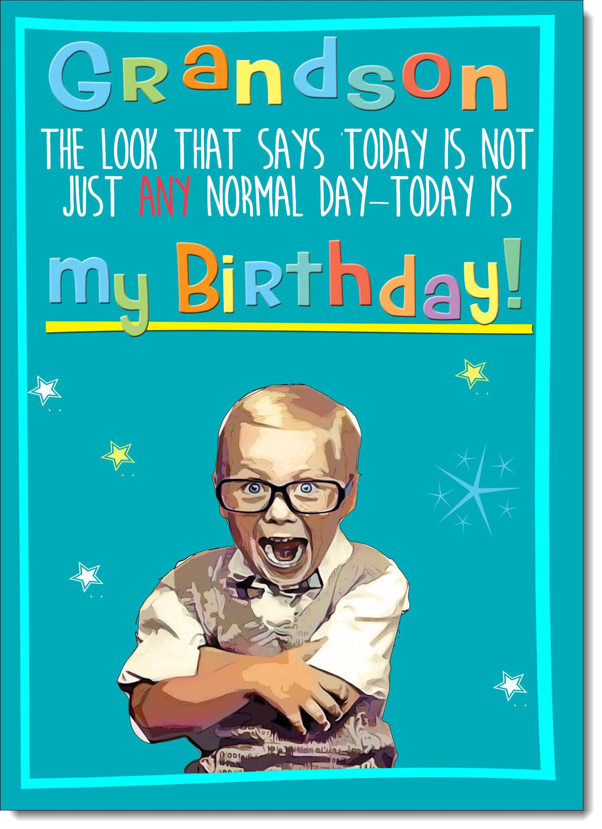Grandson Birthday Card Funny – doodlecards