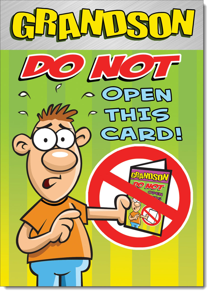 Grandson Birthday Card Funny – doodlecards