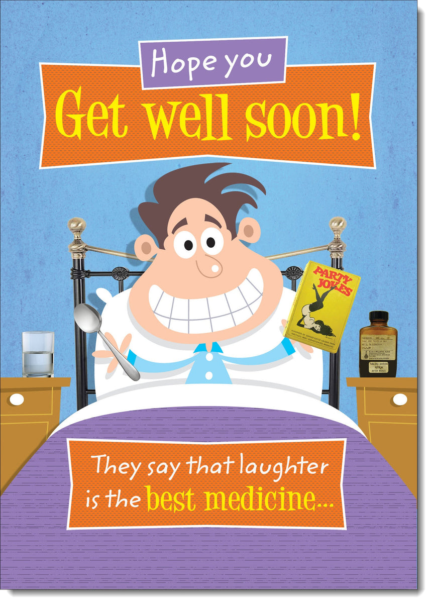 Get Well Card Funny Laughter is the Best Medicine – doodlecards