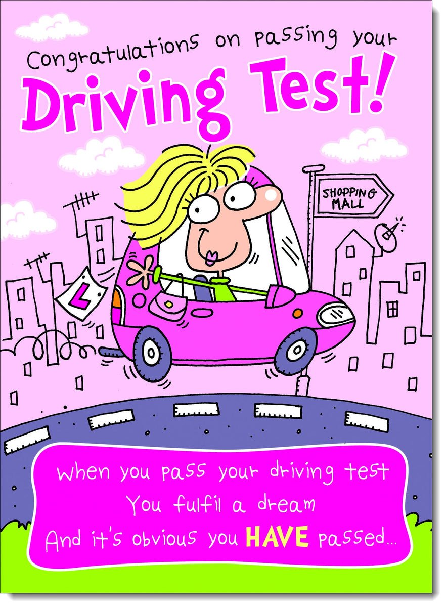 Driving Test Pass Card Funny Full Beam! – doodlecards