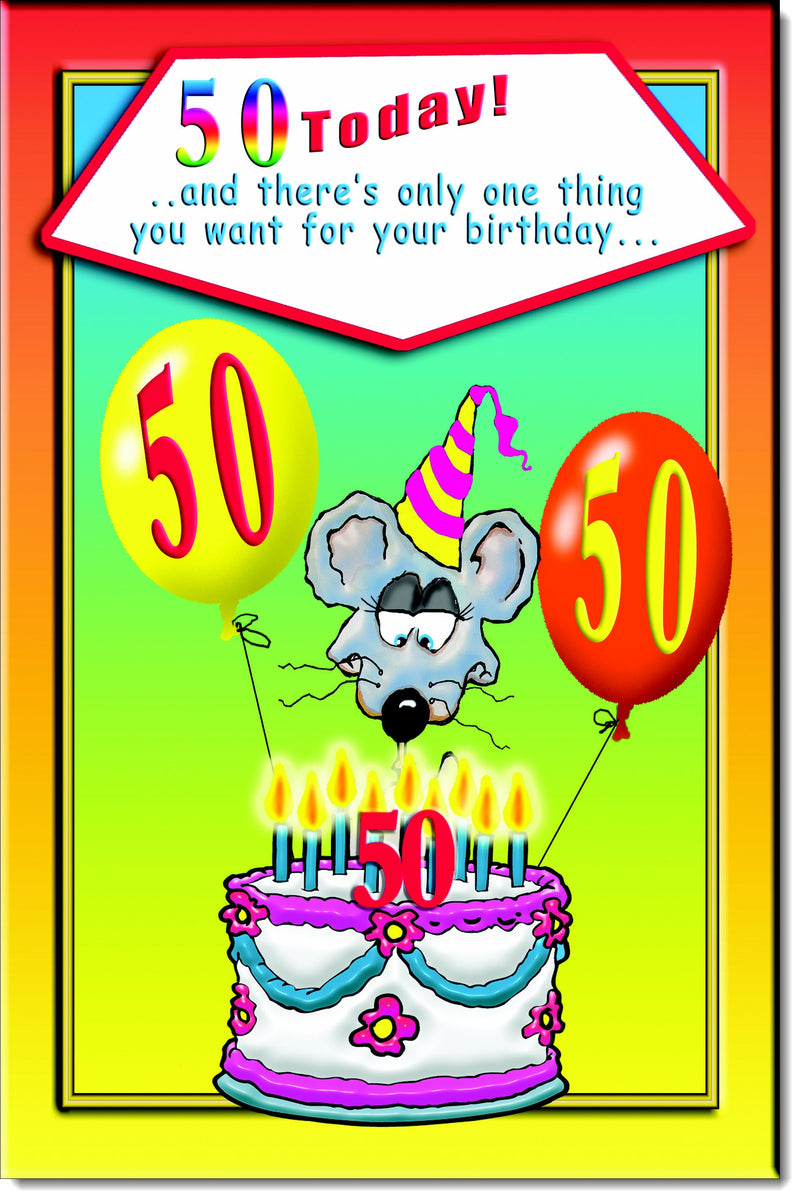50th Birthday Card Age 50 for Him Funny – doodlecards
